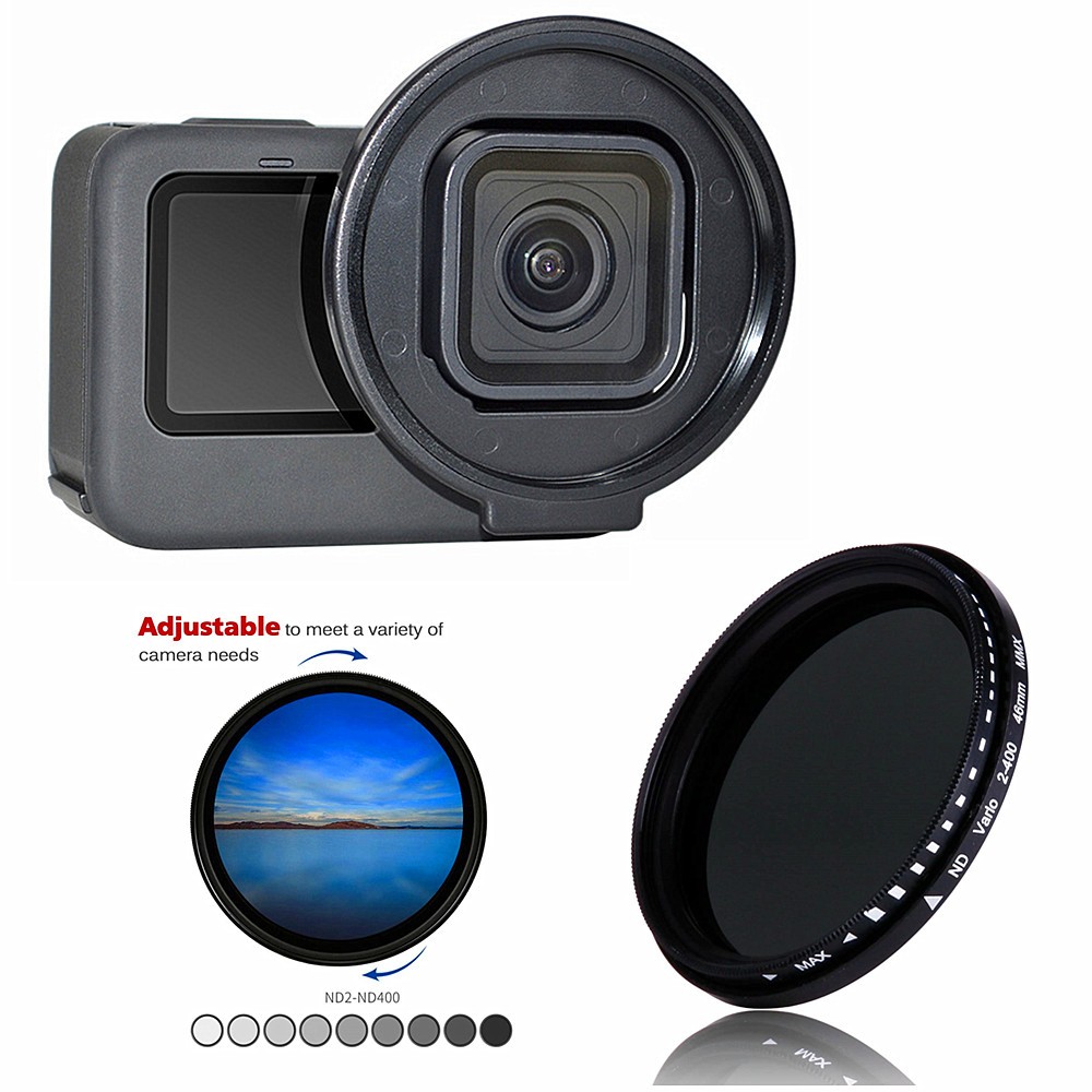 For Gopro Hero 8 9 10 11 12 13 Black Variable Fader ND2-400 Neutral ...