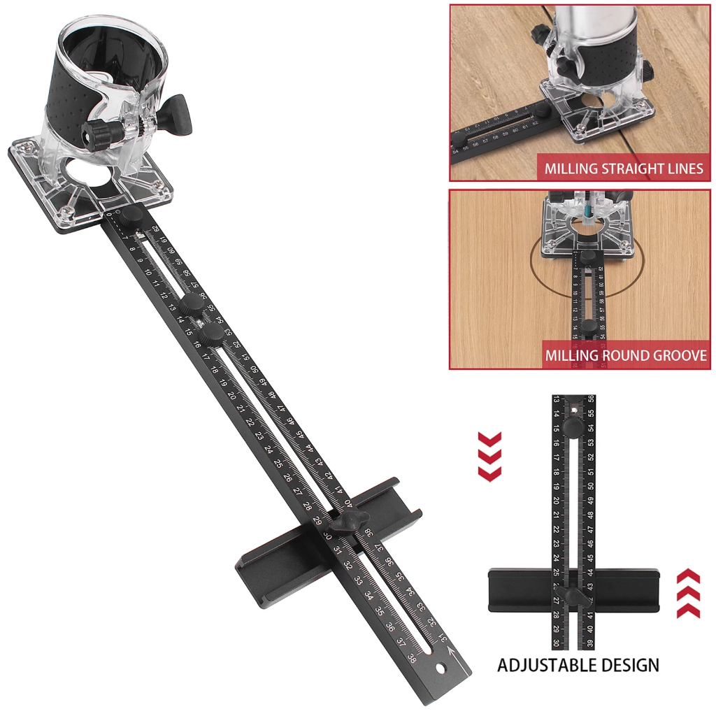 4 in 1 Router Milling Groove Bracket-Cabinet Hardware Jig Aluminum ...
