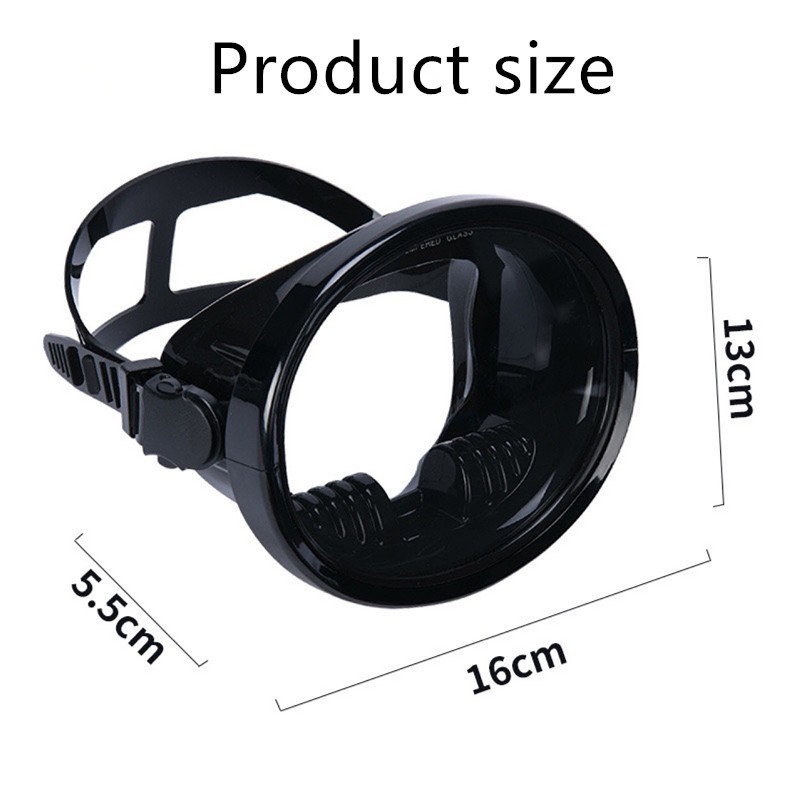 Snorkeling Mask 180 Degree Wide View Diving Mask Oval Oval Frameless ...