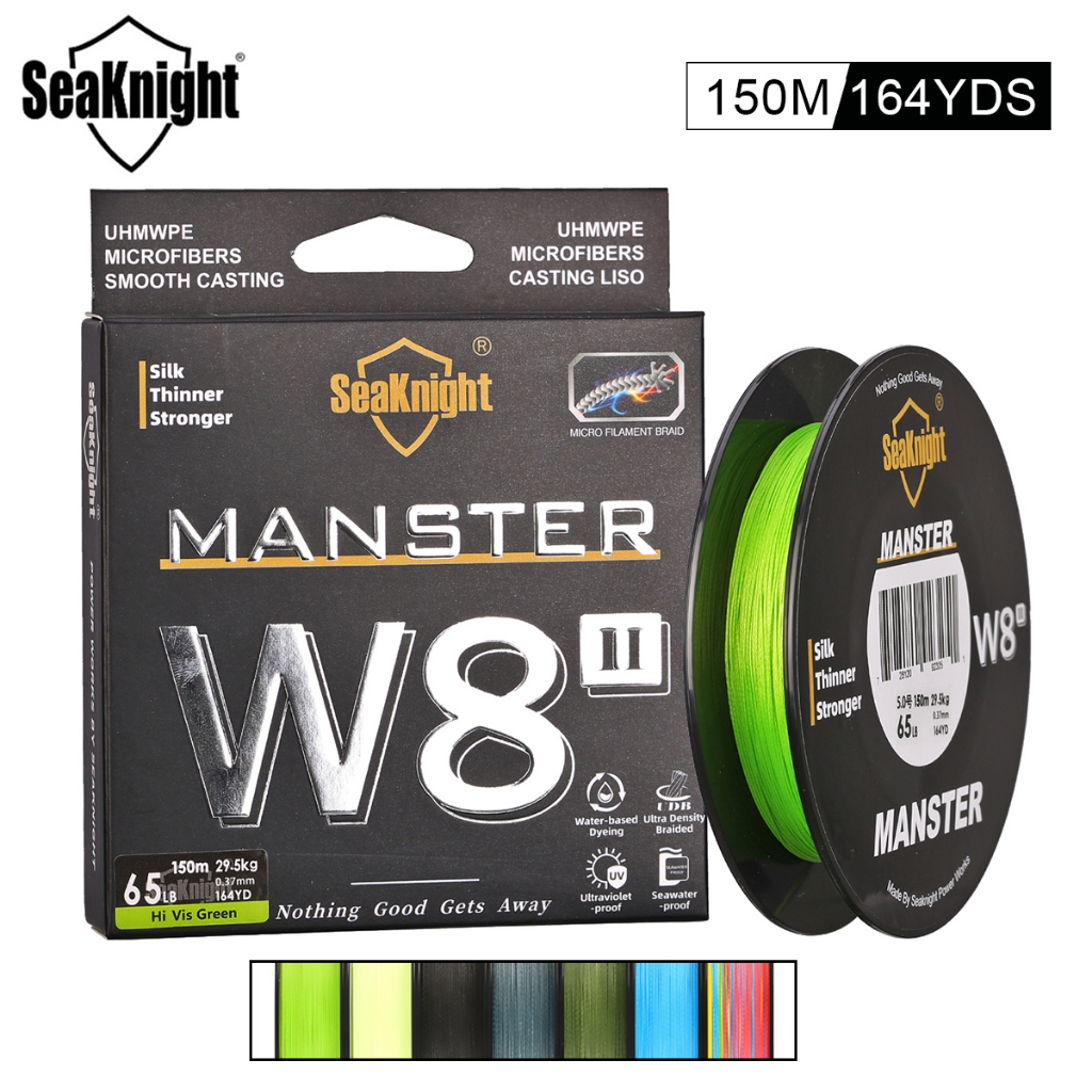 Seaknight W8 II 8 Strands Braided Lines 150M Smooth PE Braid ...