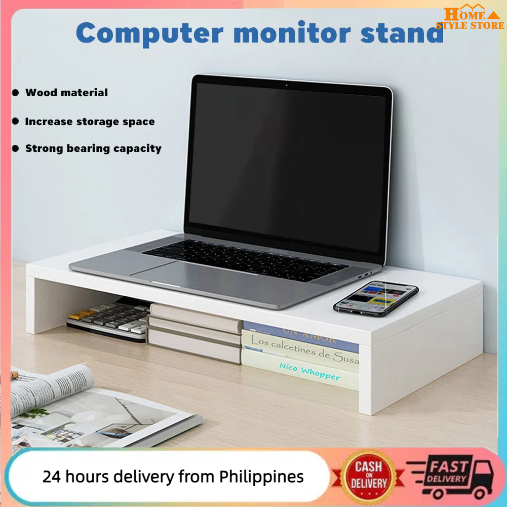 Monitor Stand Office Computer Screen Increased Shelf Computer Rack ...