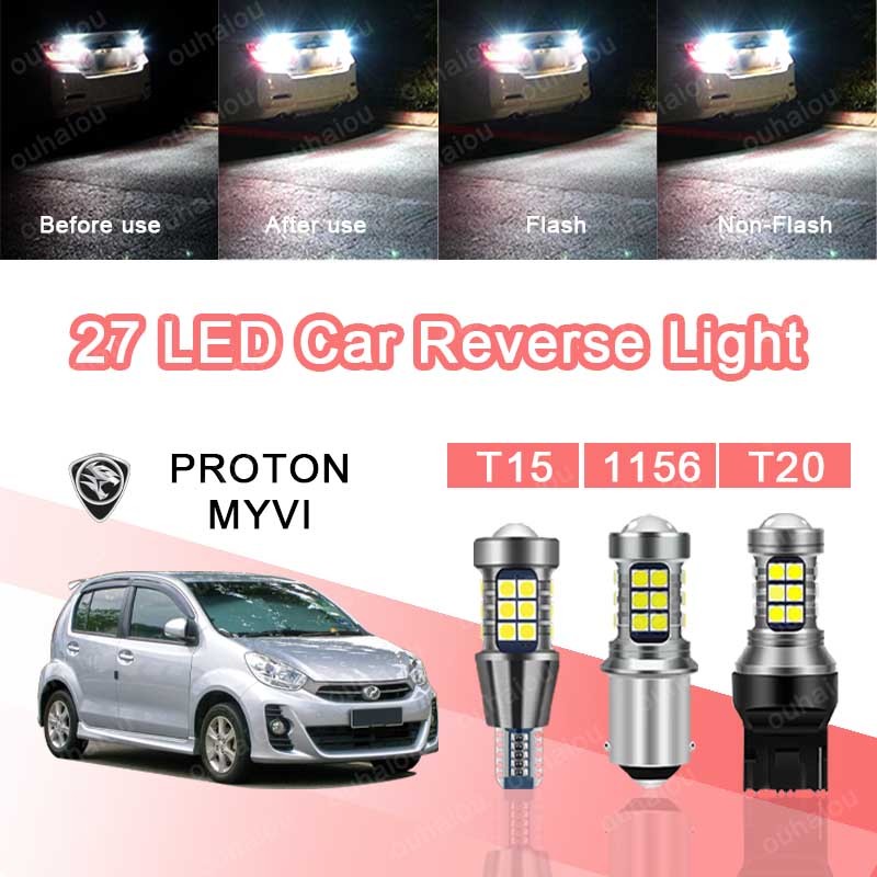 [PERODUA Myvi] 1pcs 27LED Car Reverse Light Bulb Non Flash & Flash T15 ...