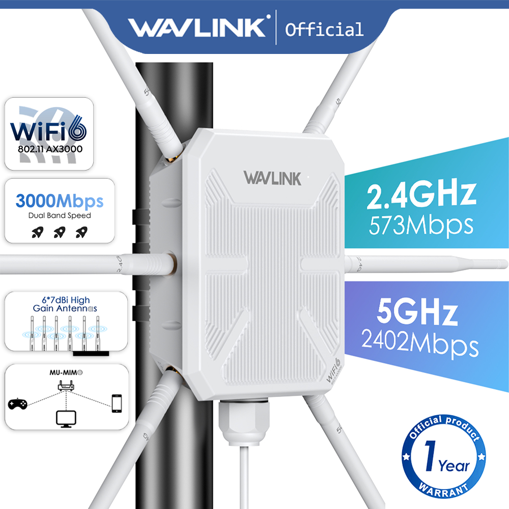 WAVLINK WiFi6 Outdoor AP Dual Band AX3000M Long Range Outdoor Mesh ...