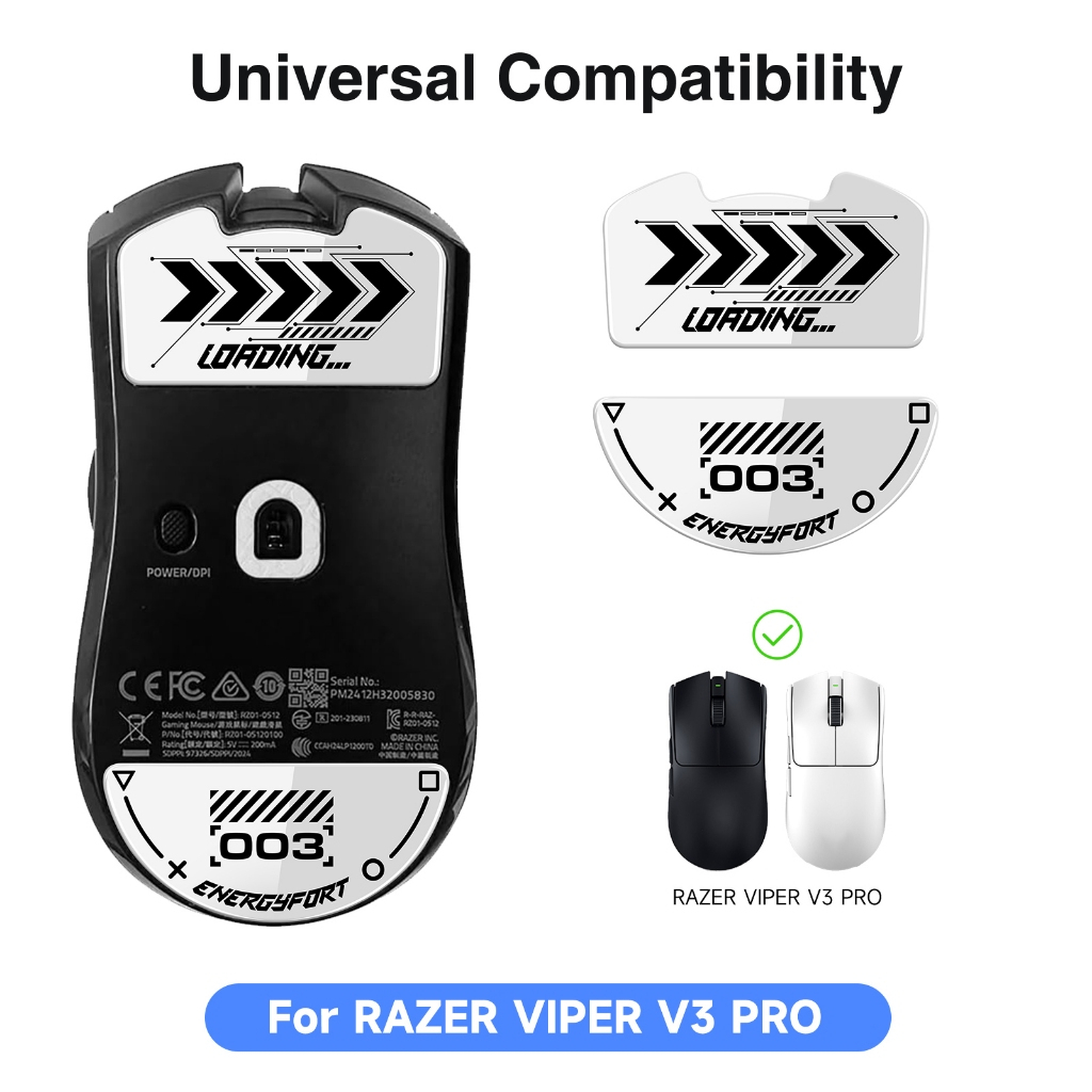 Ultra Fast & Smooth Glass Mouse Stickers for Rezer Viper V3 Pro Gaming ...