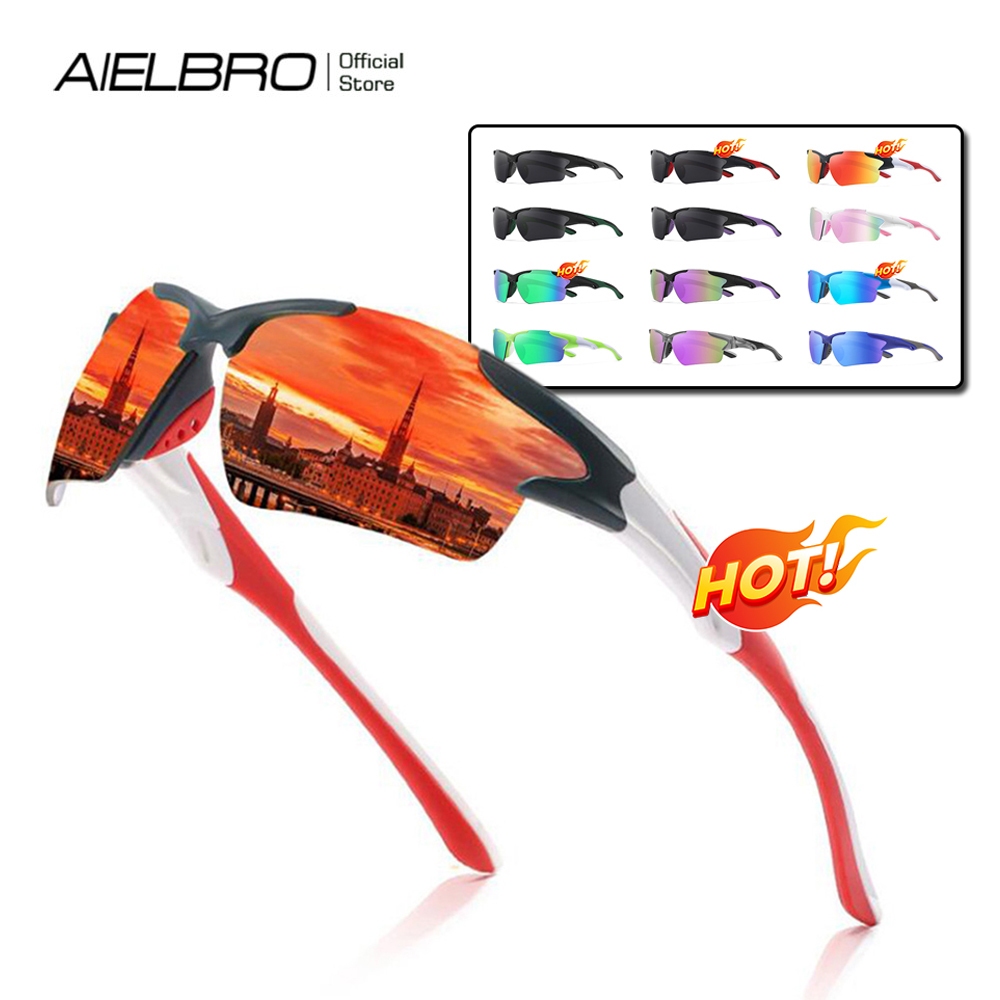 AIELBRO Cycling Shades Biking SunGlasses Men's Hiking Fishing ...