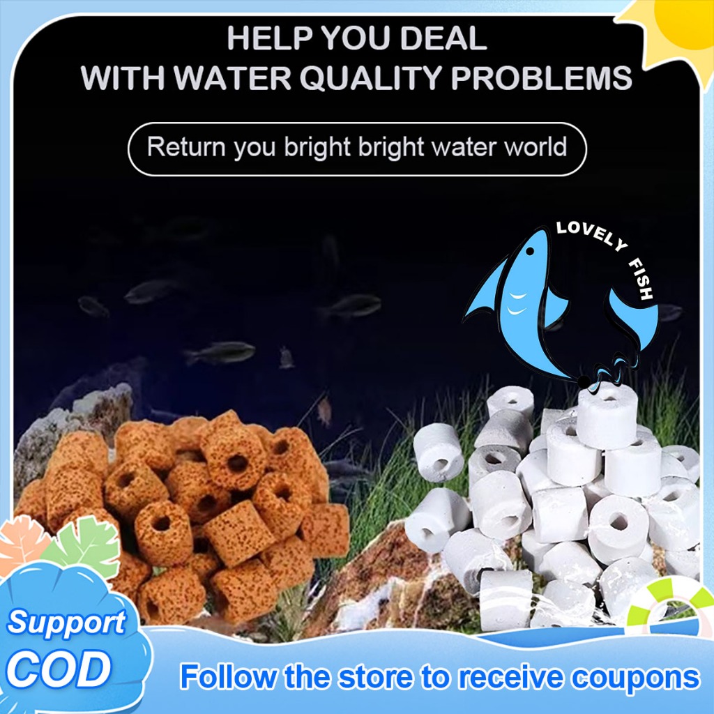 Aquarium Filter Media Ceramic Rings Fish Tank Bio Balls Clean Water ...