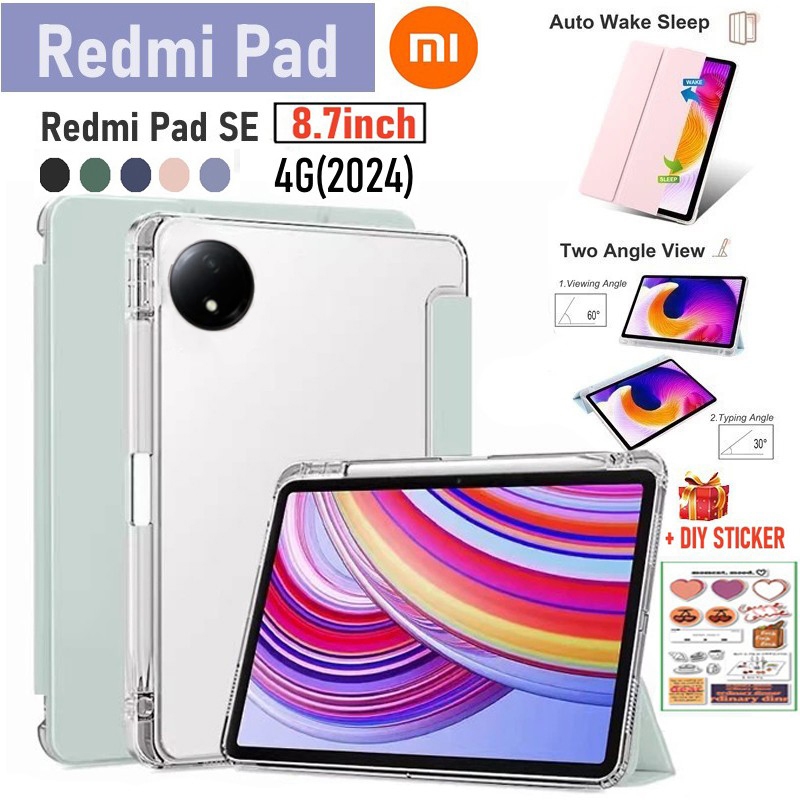 Case RedMi Pad SE 8.7 Inch 4G 2024 Magnetic Protective Case RedMiPad SE ...