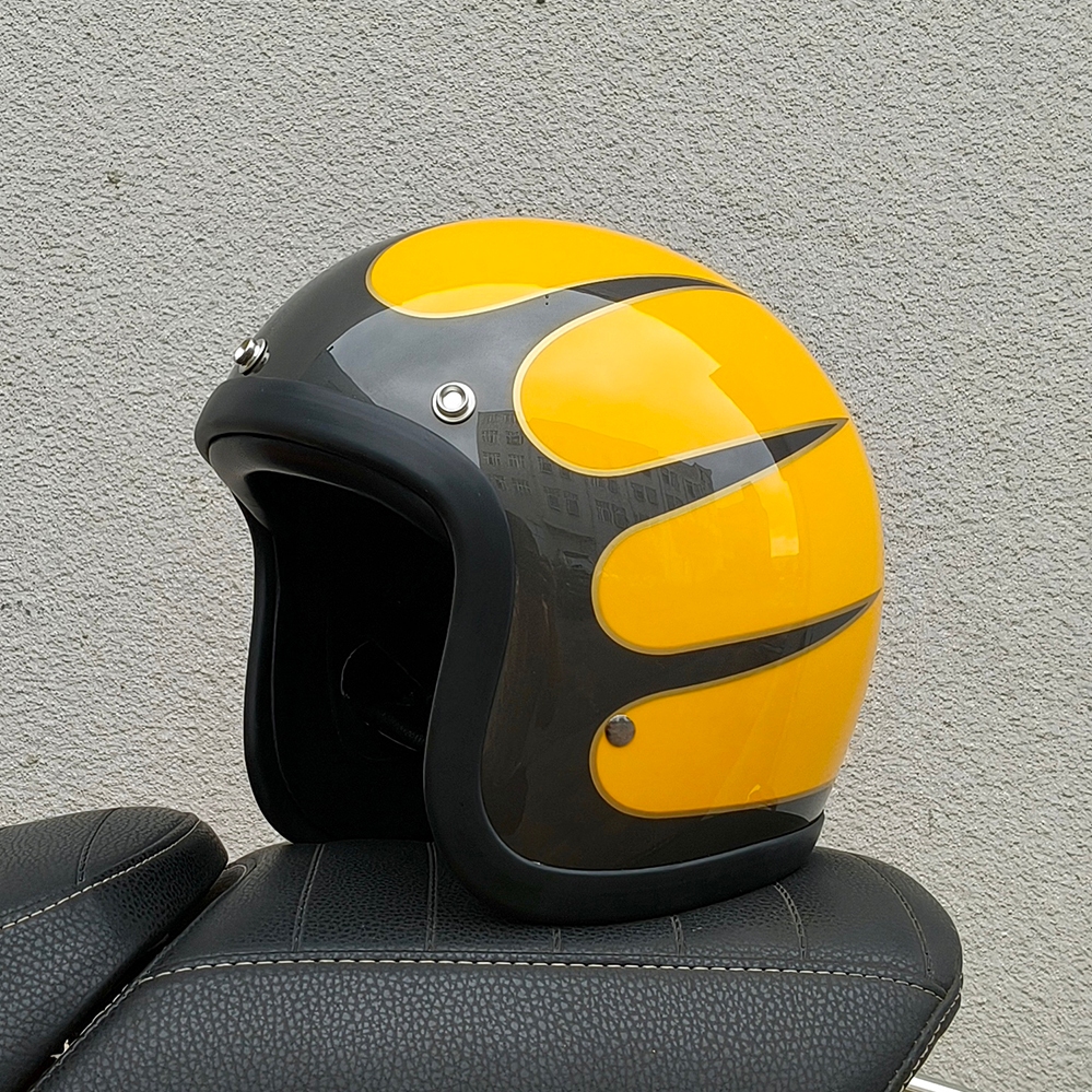 TT&COCASCOS Fiberglass Shell Motorcycle Helmet Safety Scooter Helmet ...