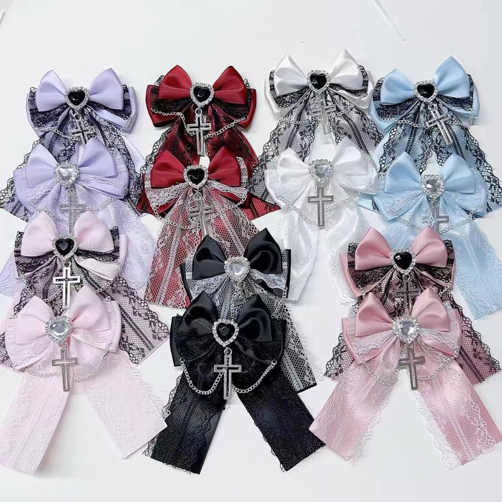 Japanese Bow Chain Hair Brooch Accessories Exquisite Cute High Beauty ...