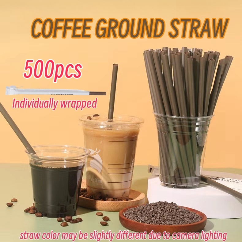 100pcs Coffee Straw 6mm StrawIndividually Wrapped Iced Coffee Straw ...