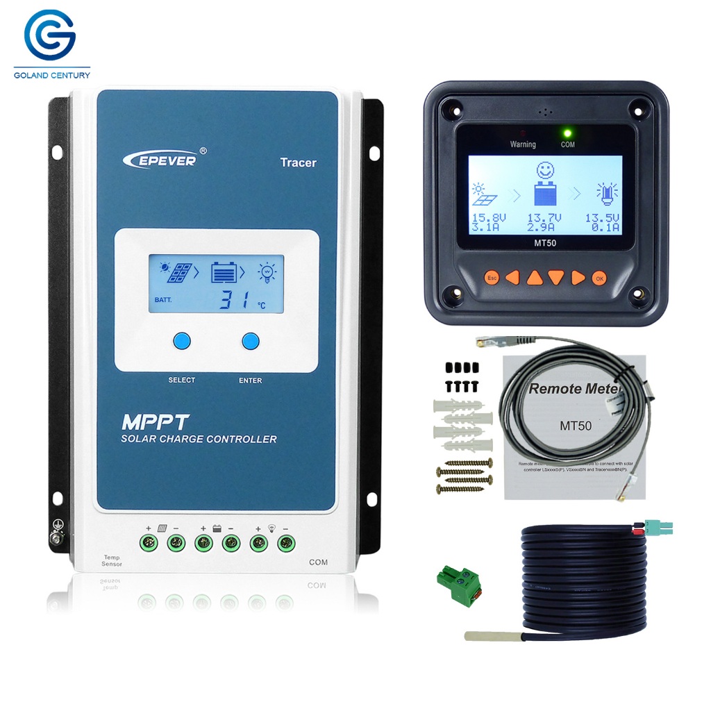 EPEVER 10a MPPT solar charge controller remote display unit MT52 and ...