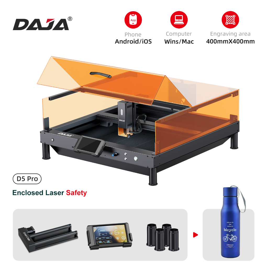 DAJA D5 Pro 10W Laser Engraver Machine Metal Stainless Steel Carving ...
