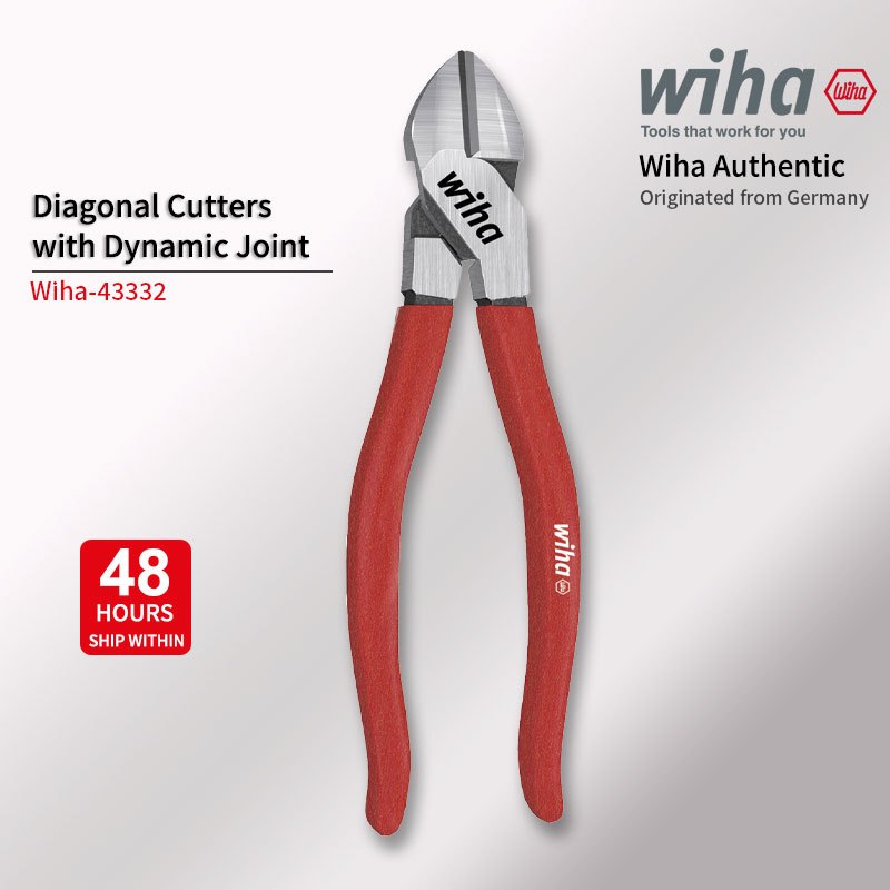Wiha 43332 Diagonal Cutters with Dynamic Joint 160mm for Cutting Wire ...