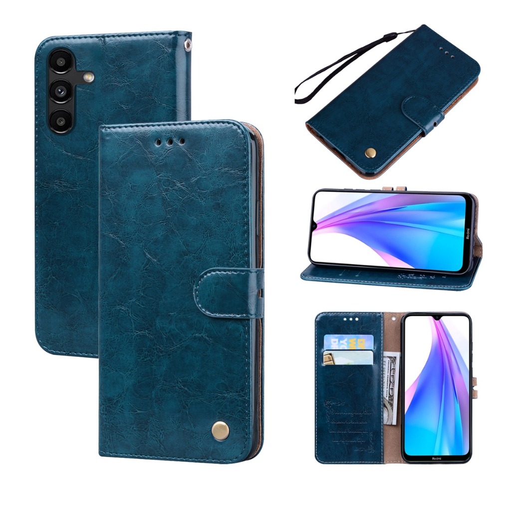 Glossy Flip Case For Samsung Galaxy A15 A25 A35 A55 Stand Wallet Flip ...