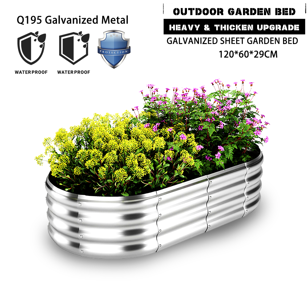 120cm Metal Raised Garden Bed Kits,Steel Planter Box Metal Raised ...
