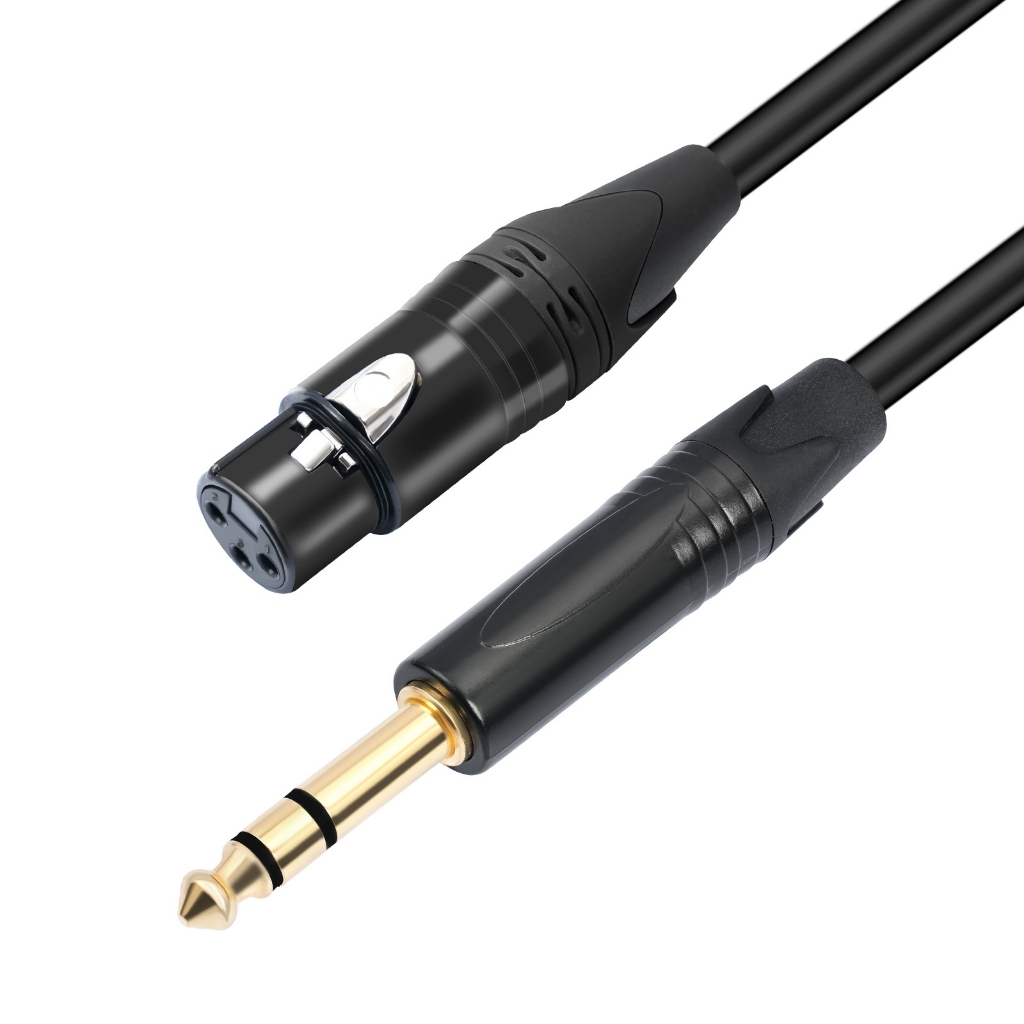 Microphone Cable Jack 6.35mm 1/4 TRS Male to XLR 3 Pin Female Balance ...