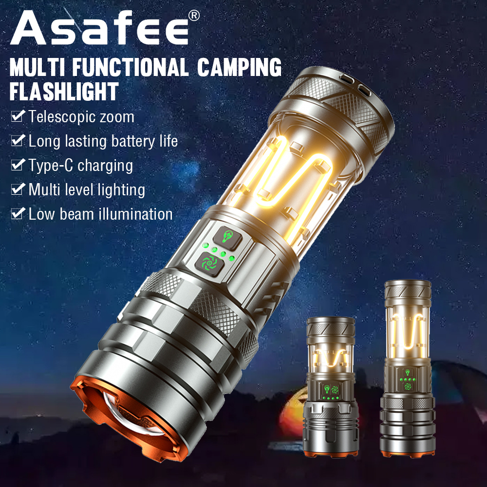 Asafee Ultra Bright G580/G590 Outdoor Telescopic Zoom Flashlight ...