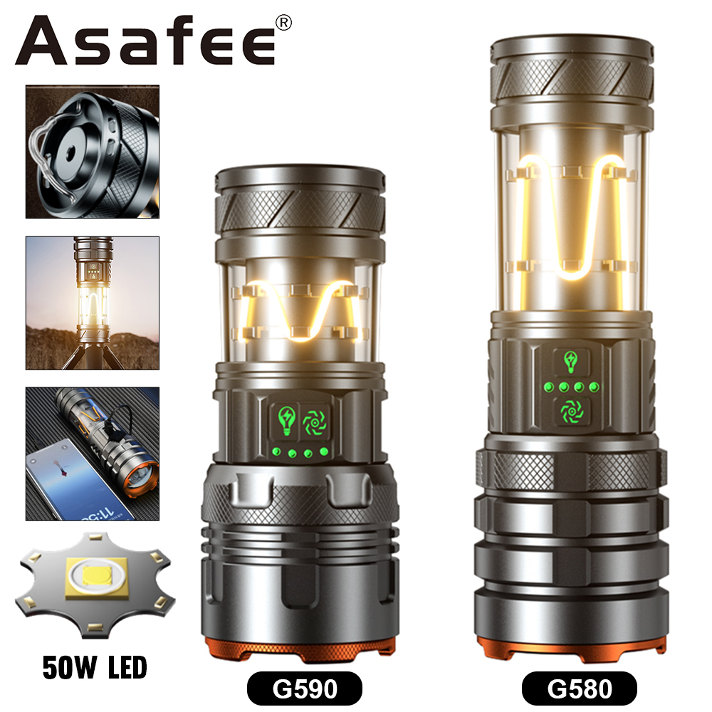 Asafee Ultra Bright G580/G590 Outdoor Telescopic Zoom Flashlight ...