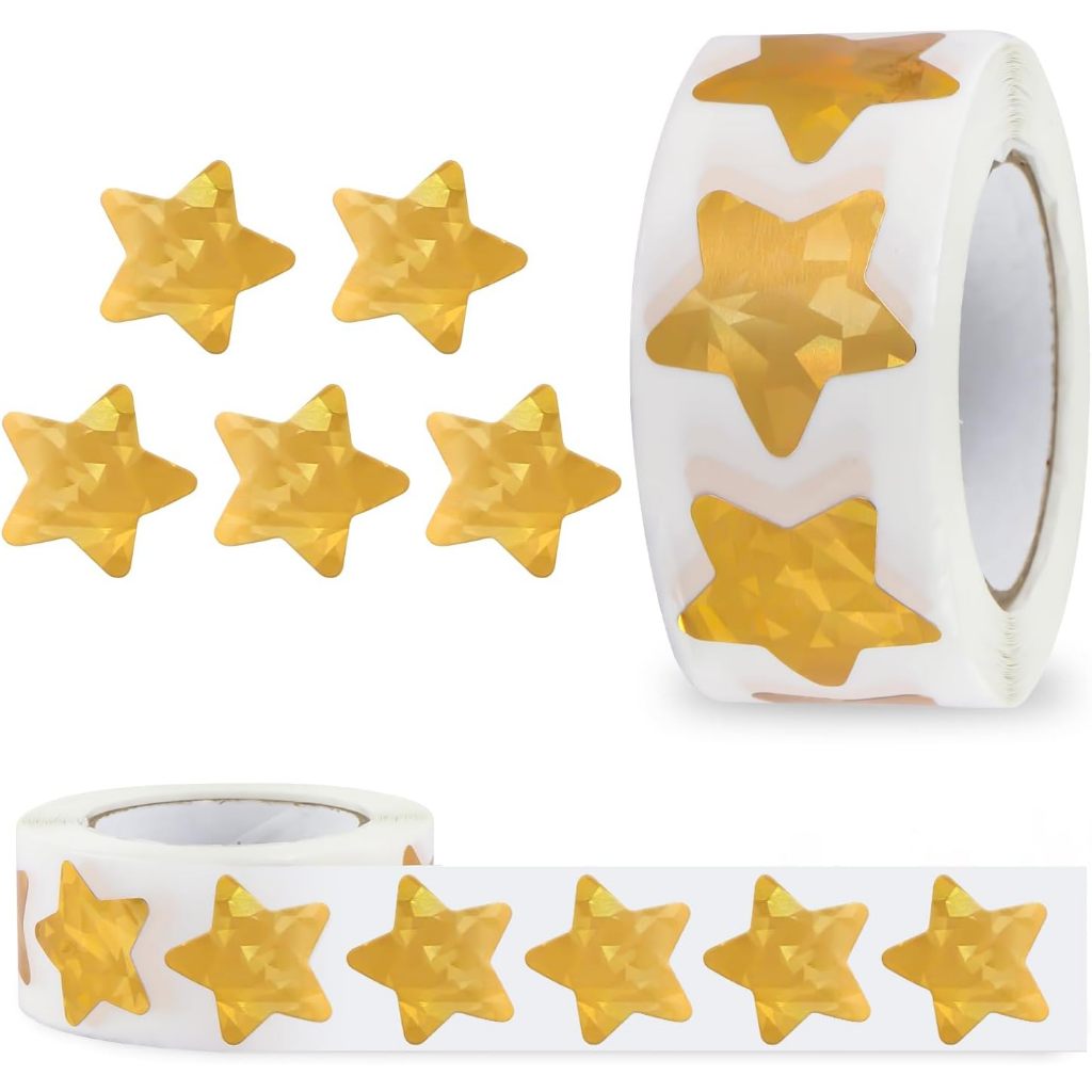 500 PCS Golden Star Stickers,Reward Behavior Chart Labels for Students ...
