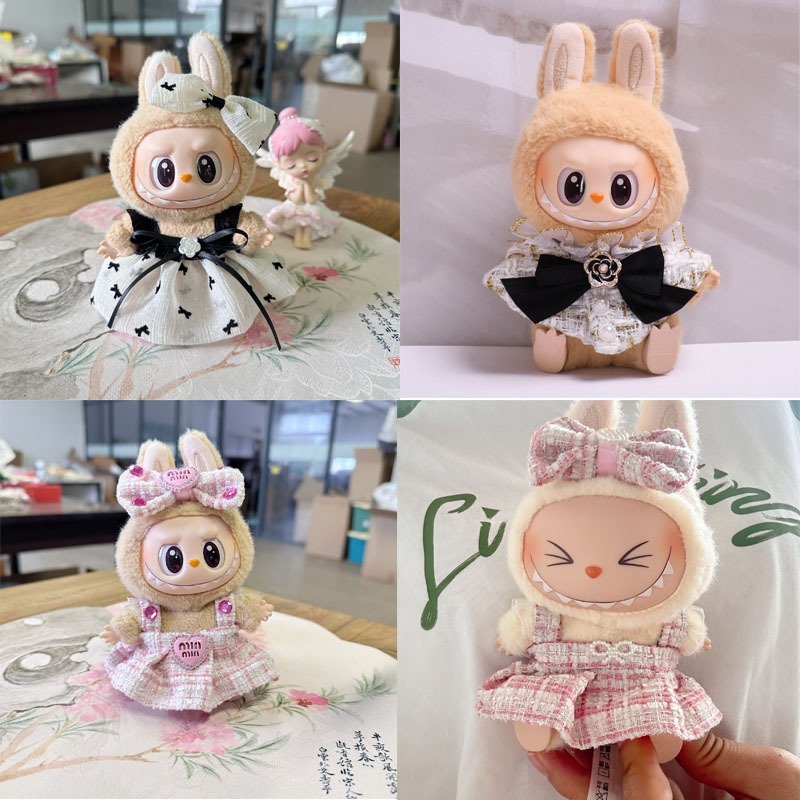 17cm Labubu Macaron V1&V2 Cute Skirt Suit（Only Clothes) | Shopee ...
