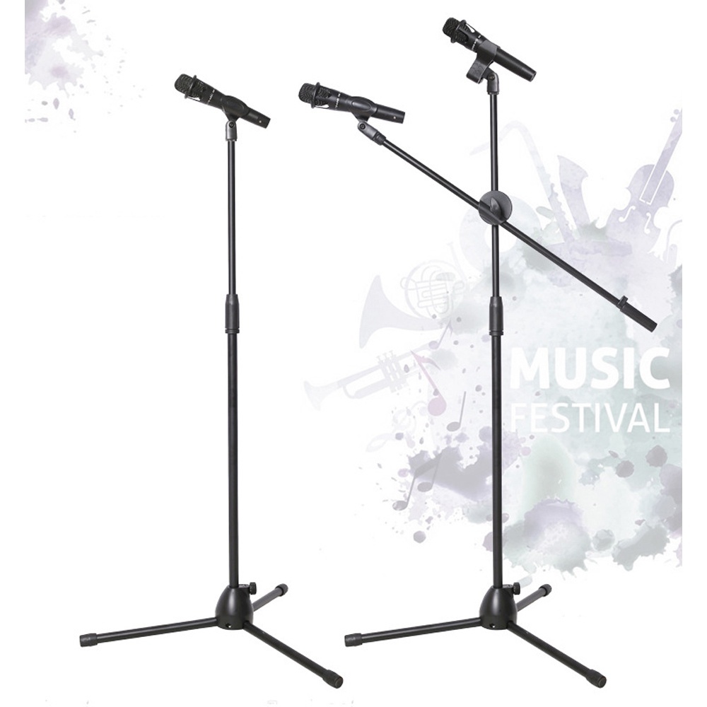 Metal Microphone Stand 360° Heavy Duty Adjustable Collapsible Tripod ...