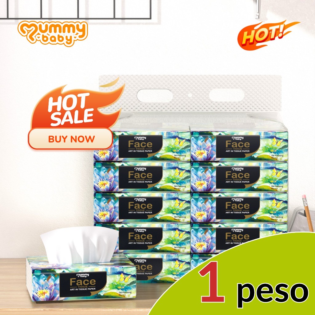 【Mummy baby】Native Wood Pulp Facial Tissue Interfolded Paper Towe 4ply ...