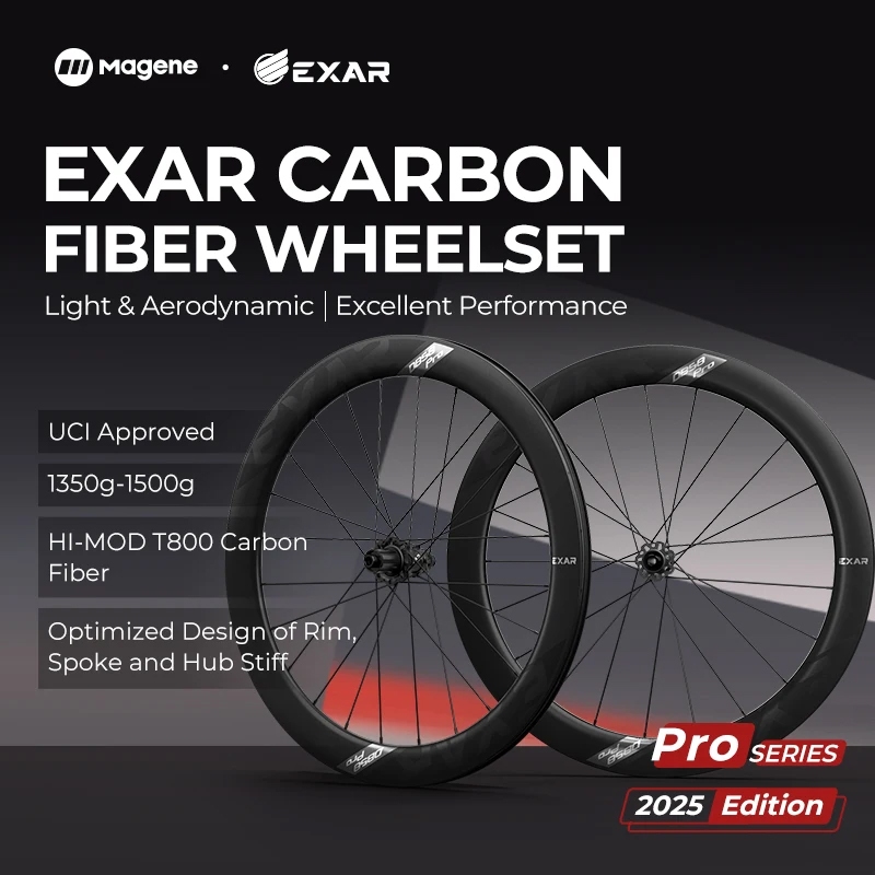 Magene Exar Bike Carbon Wheelset Wheels 2025Pro Bicycle Disc Rim Brake ...