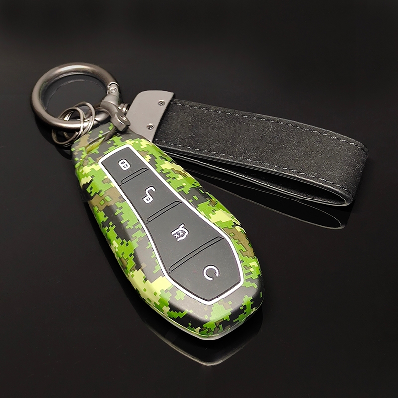 carbon fiber Key Fob Cover for BYD, Compatible with Dolphin, Han EV ...