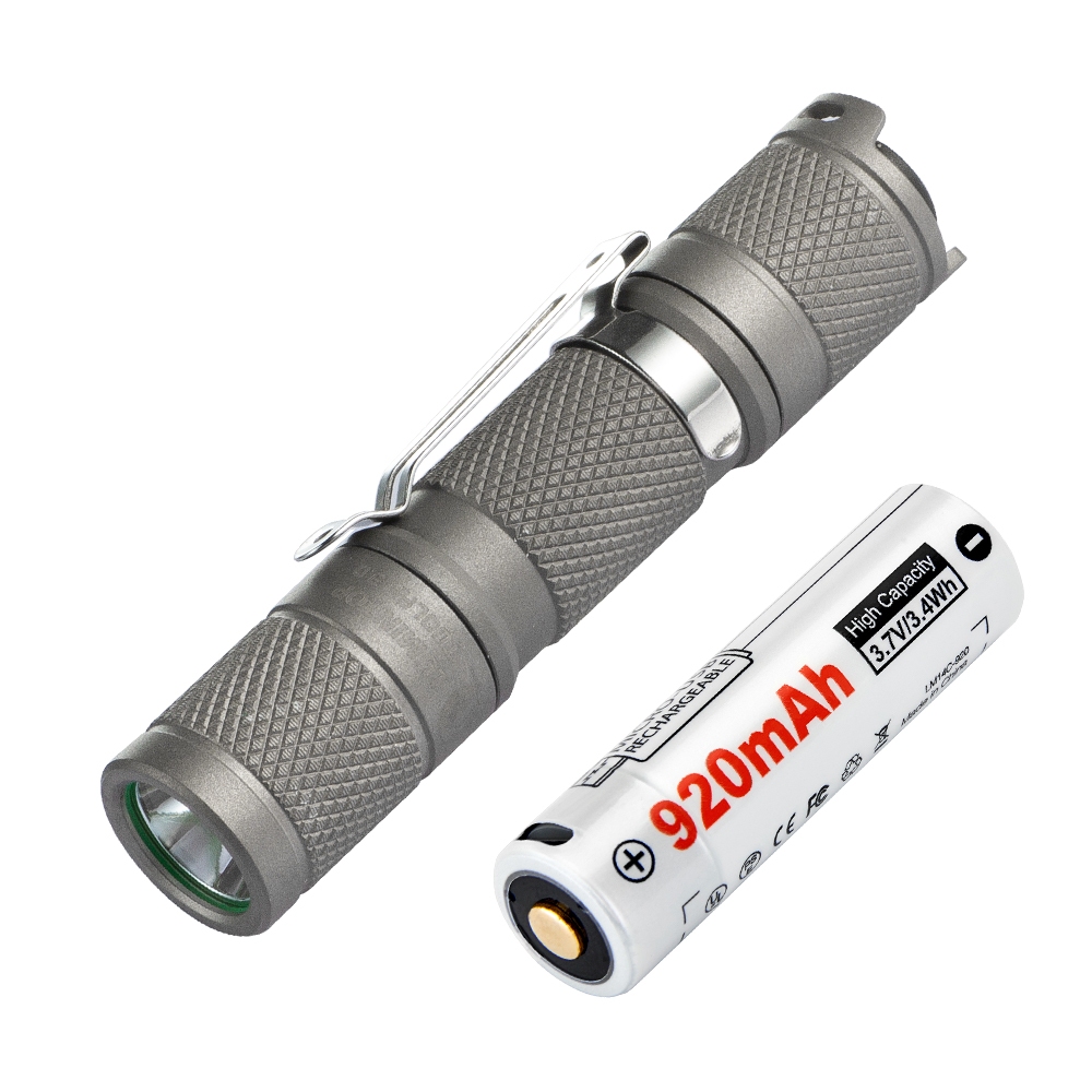 Lumintop TOOL AA Titanium sandblast 14500 flashlight 900 lumens EDC ...