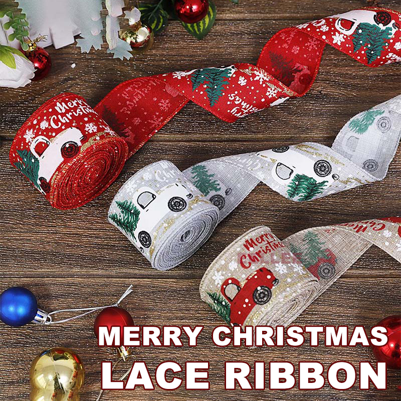 5M/Roll Christmas Ribbon Gift box decoration ribbons For Gift Wrapping ...