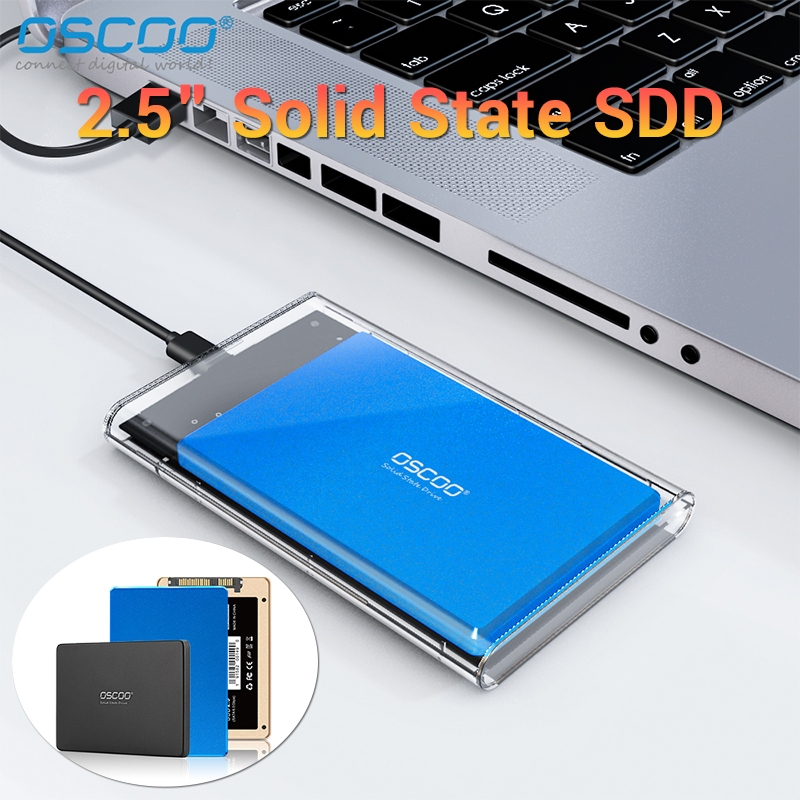 OSCOO 2.5" Hard Drive Enclosure 6Gbps for SSD HDD External Hard Drive ...