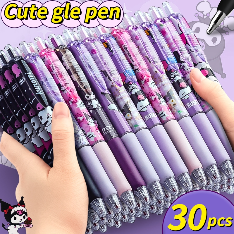 Kuromi Gel Pen Set 0.5mm Black Ink with Quick-Drying Ink for Effortless ...