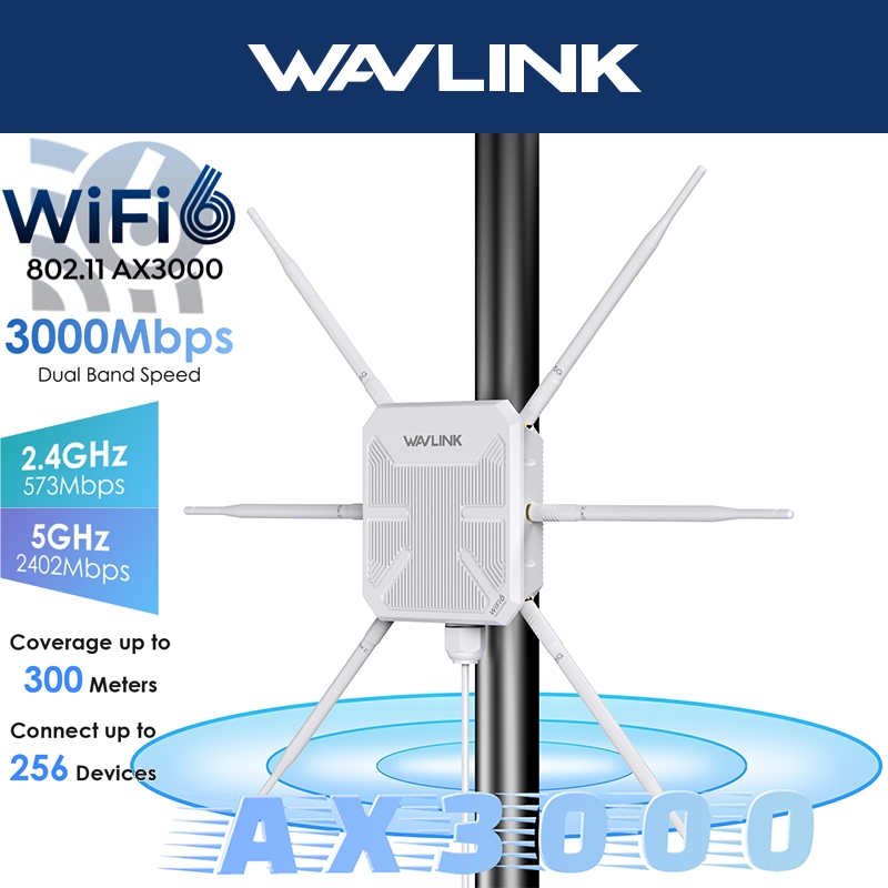 WAVLINK AX3000 WiFi6 Outdoor Access Point Dual Band 2.4G+5G Long Range ...