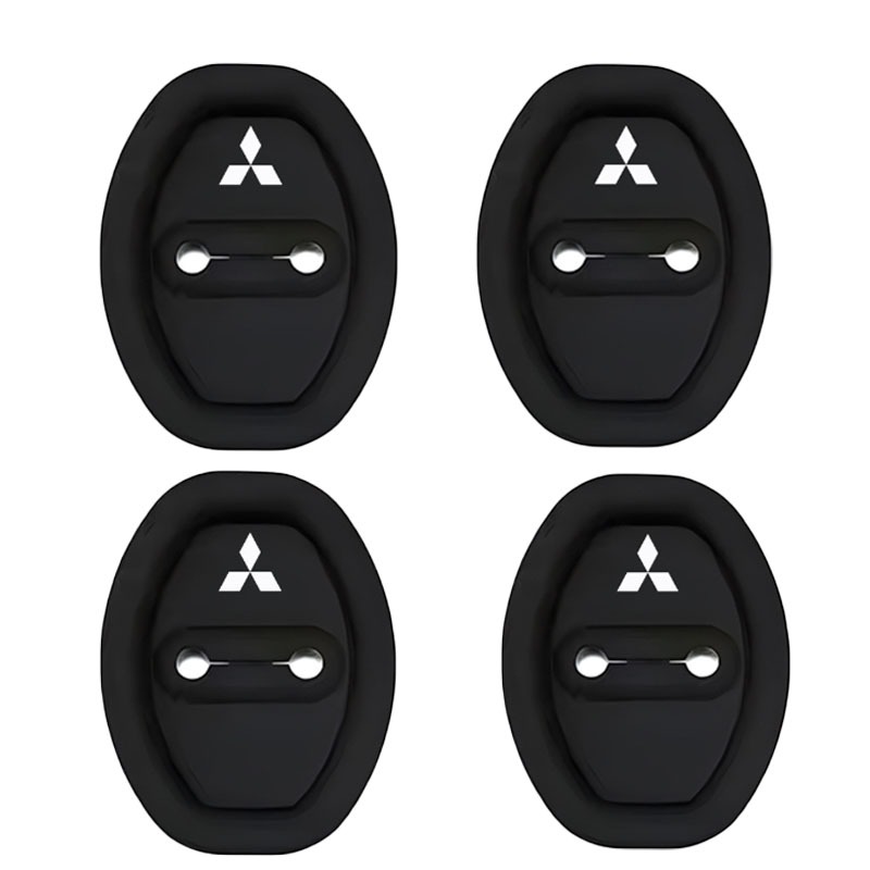 4Pcs Mitsubishi Silicone Car Door Lock Protection Cover Door Lock Shock ...