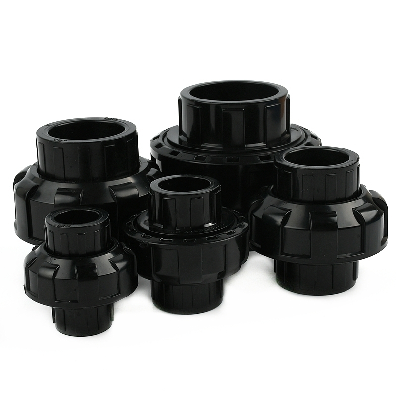 1pc Inner Dia 20-50mm PVC Black Union Connector Irrigation Pipe ...
