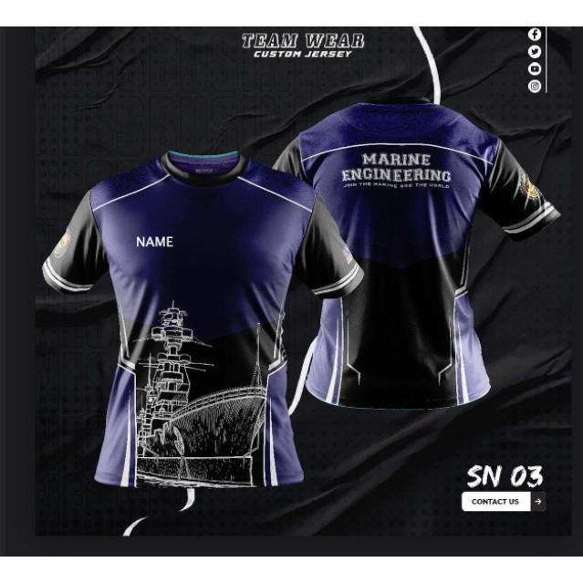Marine Engineering Tshirt / Baju Microfiber Jersi / Size: XXS-6XL ...