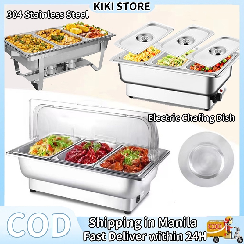 9L Electric Heating Dinner Stove Food Warmer with Lid Stainless Steel ...