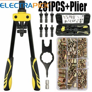 201pcs Rivet Nut+Hand Rivet Nut Gun Insert threaded Manual Riveters Nut ...