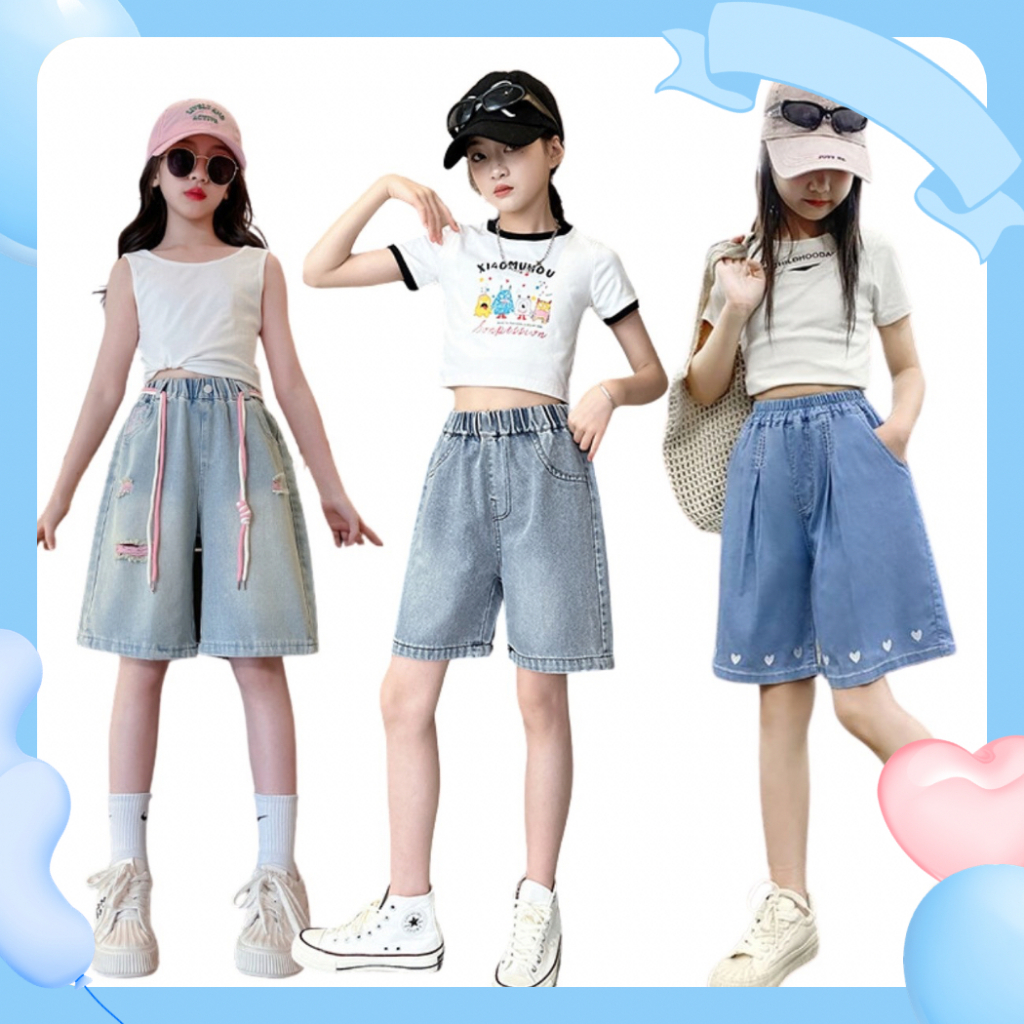 5-14 Years Old Bermuda Short for Girls Korean Style Cute Design ...