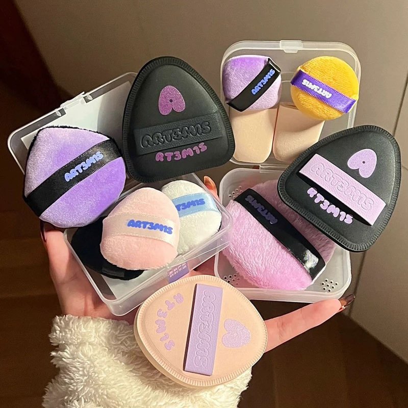 ART3M1S Powder puff Both wet and dry Powder puff Makeup Blush Flocking ...
