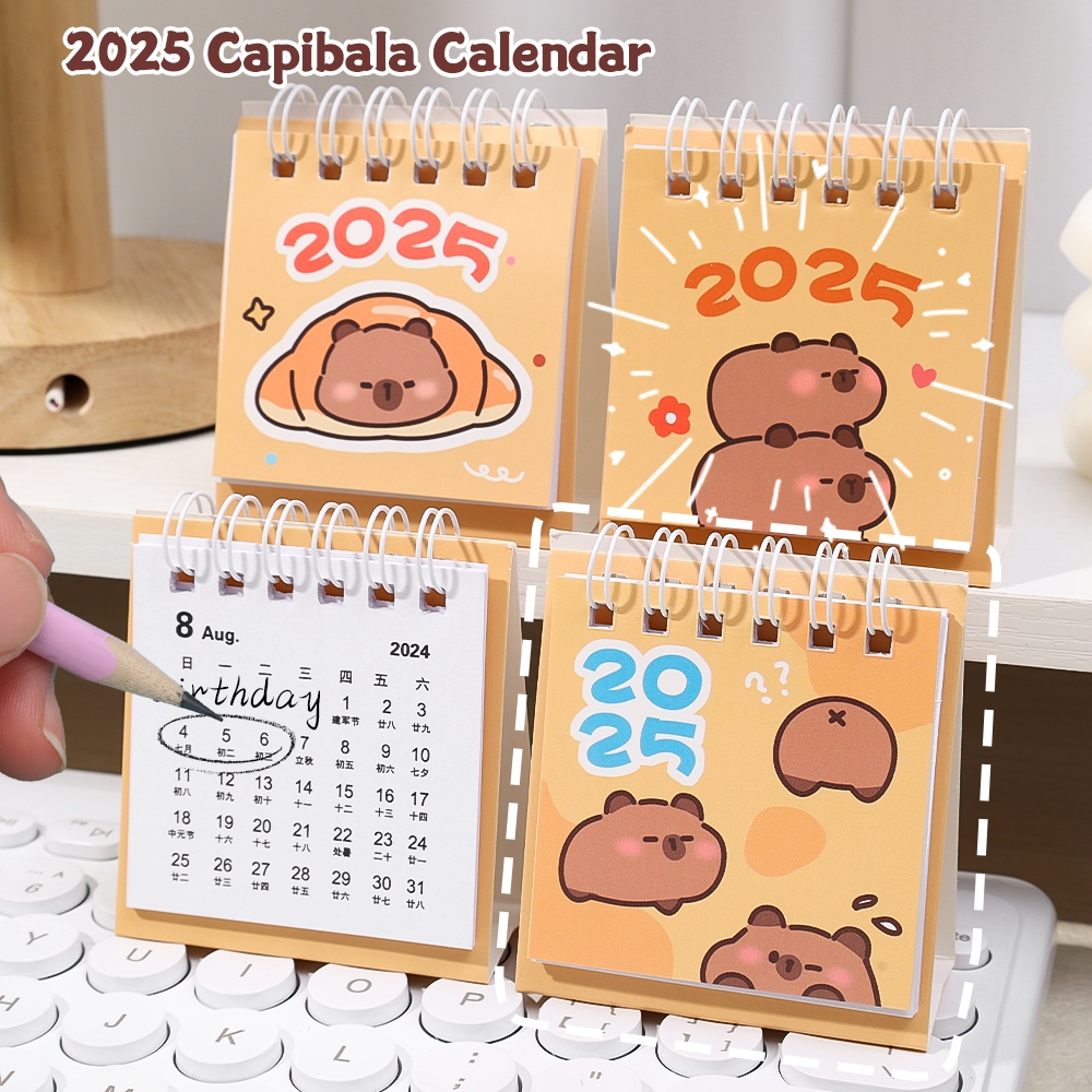 2025 Capibala Mini Calendar - Daily Schedule Yearly Notepad Agenda ...