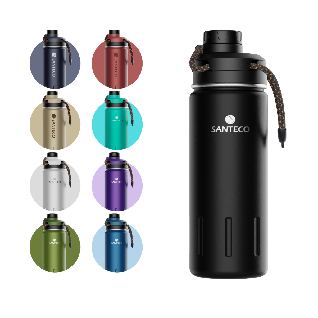 Santeco 24oz(710ml) Insulated Stainless Steel Water Bottle,KTWO Series,Double Walled,Vacuum ...