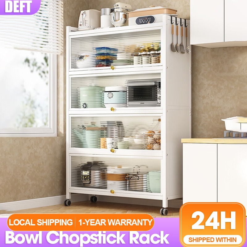 Kitchen storage cabinets 3/4/5 layers Wardrobe Storage Box Dish Rack ...