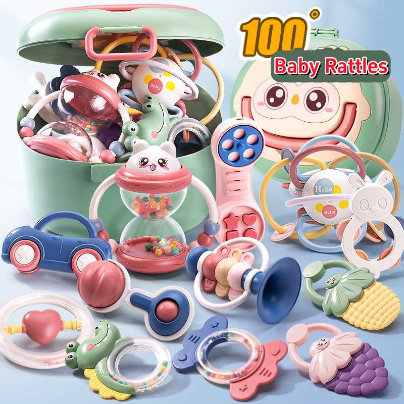 NEW 7 PCS Set box Teether Toddler Toys Baby Bite Toys Kids Teeth Gum ...