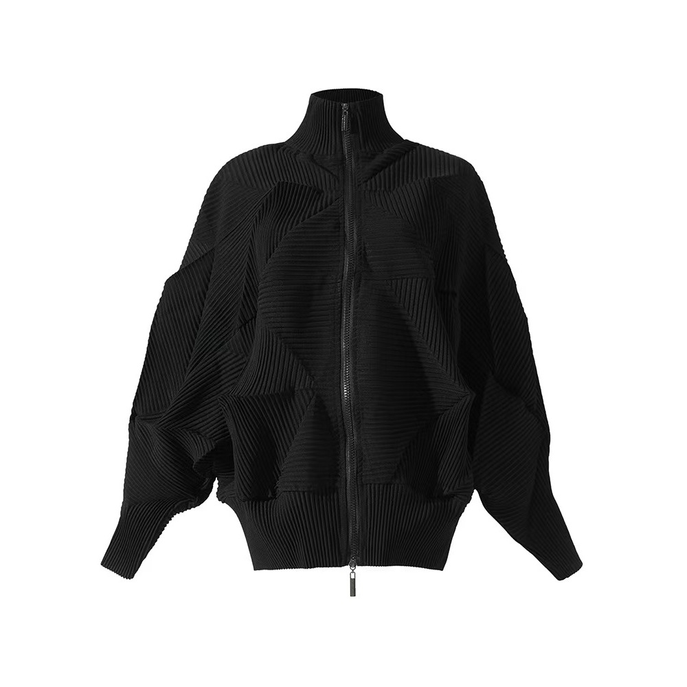 Pleated Miyake Design Men's Jacket Irregular Pleated Cardigan Top Niche ...