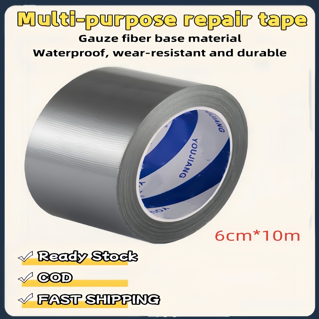 6cm Wide *10m Duct Tape Waterproof Tape Strong Adhesive Cloth Duct Tape ...