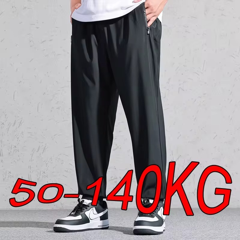 Plus Size 7XL 8XL 9XL Summer Sweatpants Men High Elastic Gym Joggers ...