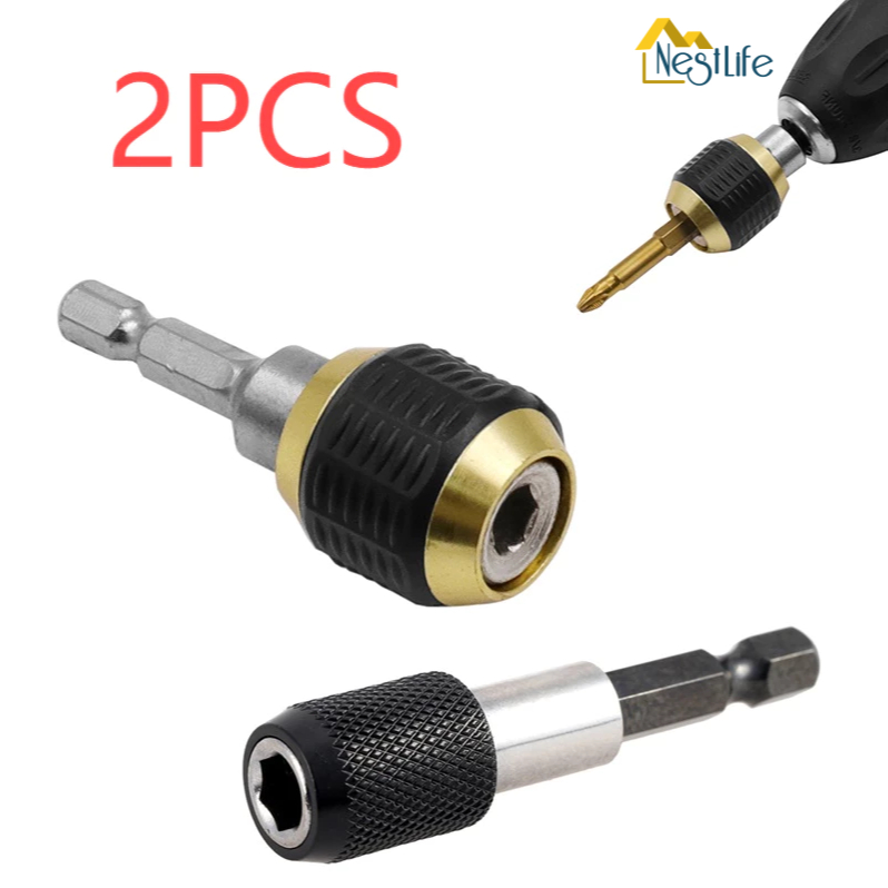 2pcs 60mm Hex Shank Keyless Drill Chuck Screwdriver Impact Driver ...