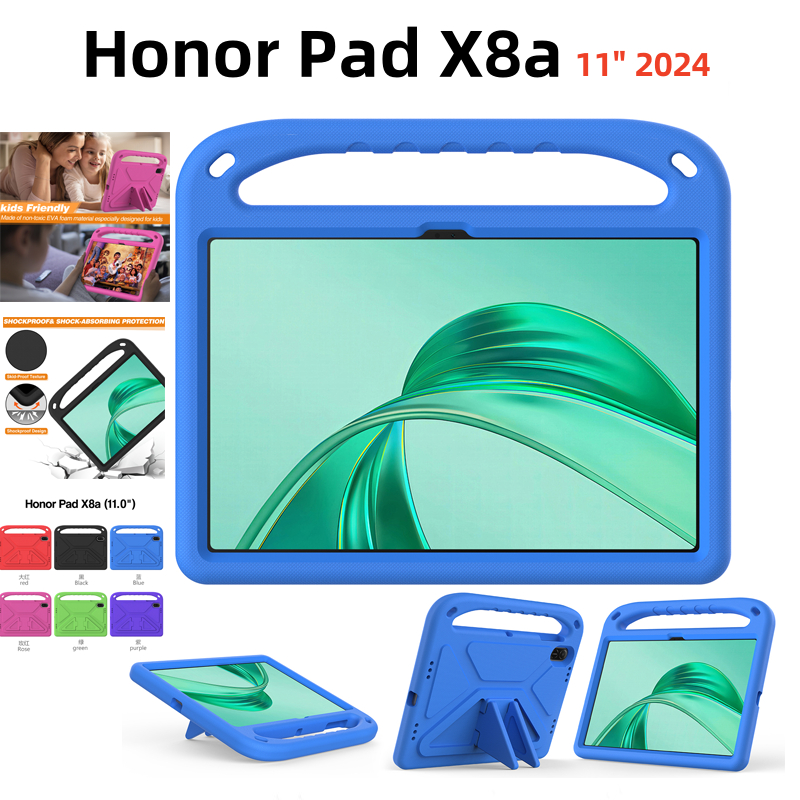 for Huawei Honor Pad X8a 11 inch 2024 EVA Adjustable Stand Case Kids ...