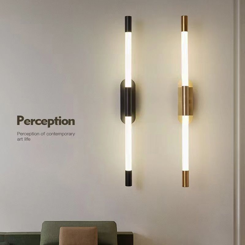 Modern Gold Long Wall Sconce, Linear Iron Wall Lamp With Acrylic ...